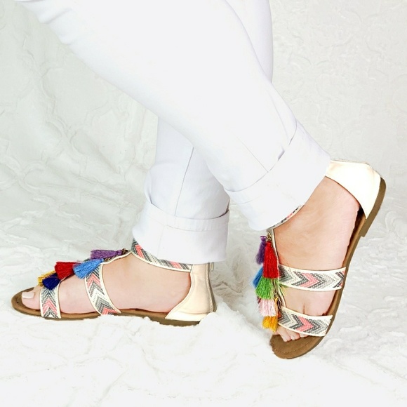 Yoki | Shoes | Colorful Yoki Bohemian Sandals Nwob | Poshmark